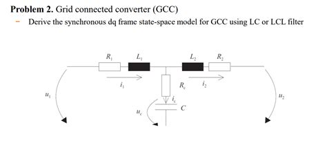solved problem 2 ﻿grid connected converter gcc derive the