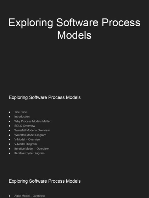 exploring software process models pptx pdf software development