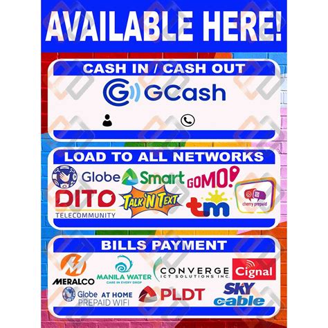 e business tarpaulin all in one gcash load to all network bills
