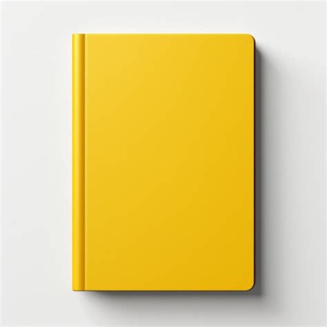 A Yellow Book With A Yellow Cover Is On A White Background Premium Ai