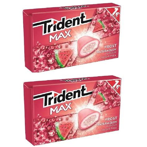 Жевательная резинка Trident Max Frost Watermelon 2 уп по 22гр - купить ...