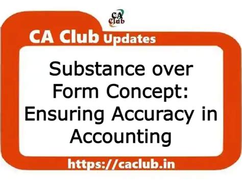 Substance Over Form Concept Ensuring Accuracy In Accounting Fintax Blog