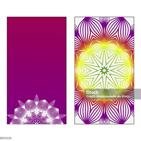 섬세 한 꽃 패턴으로 전단지 초대장 카드 두 개의 템플릿 브로셔의 집합입니다 벡터 배경입니다 카드 또는 초대장입니다 밝은 여름 컬러 0명에 대한 스톡 벡터 아트 및 기타