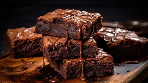 Premium Ai Image Classic Chocolate Brownies