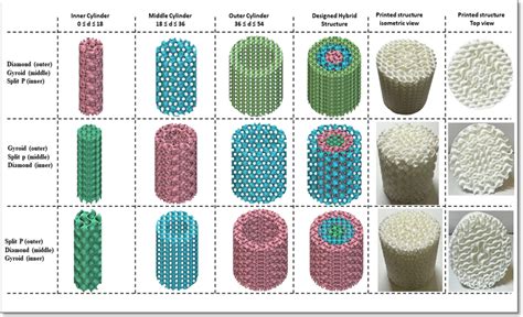 The Three Designed And Printed Surface Based Lattice Structures Download Scientific Diagram