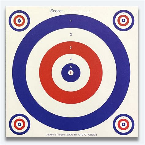 Buy 50 Paper Targets Air Pistol Pellet 14x14cm 100gsm Shooting Training