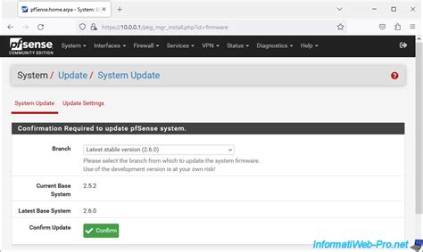 Update Your PfSense Firewall To A Newer Version Firewall Tutorials InformatiWeb Pro