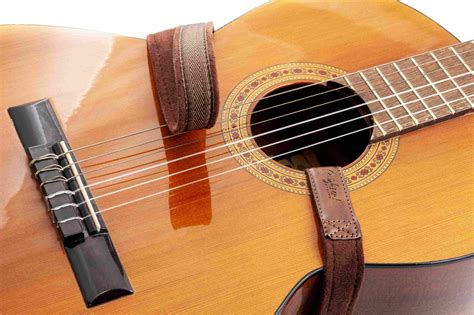 Hook Brown Classical Guitar Strap Secure And Comfortable Fit