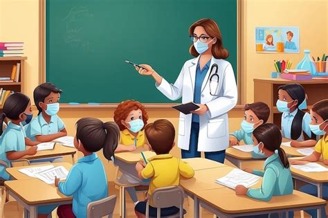 Premium Photo Engaging Illustration Teacher Discussing Safety