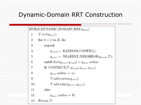 PPT Dynamic Domain RRTs Efficient Exploration By Controlling The Sampling Domain PowerPoint