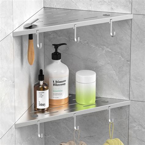17 Stories Recessed Corner Shower Shelves 2 Pack 304 Stainless Steel