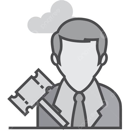 Flat Grayscale Icon Auctioneer Manage Grayscale Icon Vector Manage Grayscale Icon Png And
