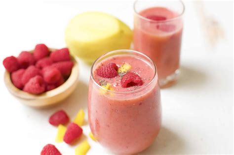 Raspberry Mango Smoothie Wholesomelicious Raspberry Mango Smoothie Wholesomelicious