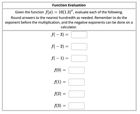 Solved Function Evaluation Given The Function Fx