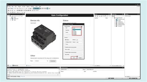 Opta™ Serial Port Selection