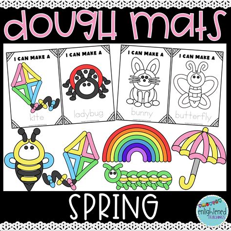 Spring Play Dough Mats Fine Motor Skills Spring Playdough Mats Spring Playdoh Mats Made By