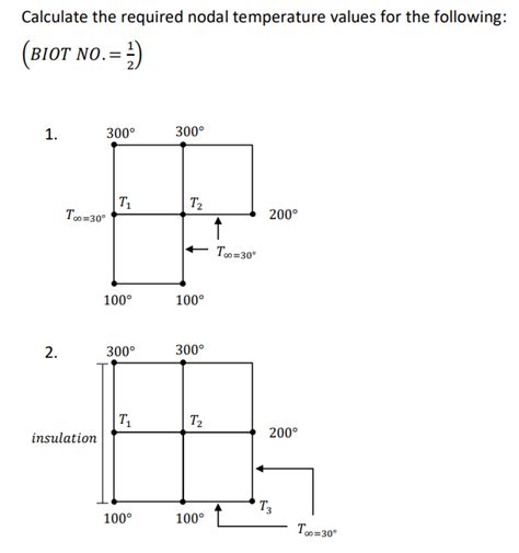 Solved Calculate The Required Nodal Temperature Values For