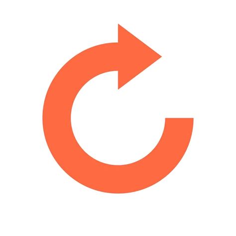 Arrow Sign Rotation Icon Reload Button Refresh Symbol Flat Style Stock