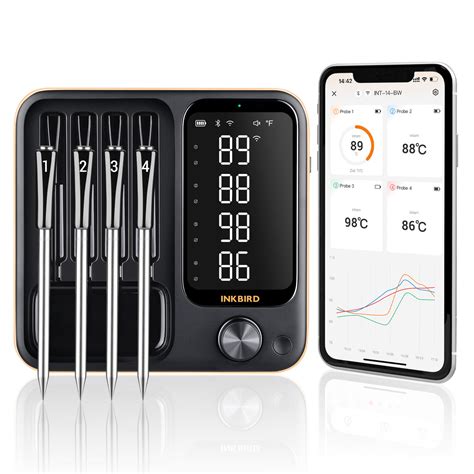 Inkbird Int 14 Bw Wifi And Bluetooth Bbq Thermometer 4 Probe Set Wireles — Inkbird Nz