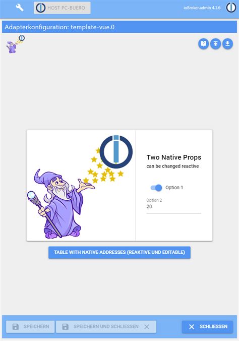 Adapter Template Mit Vue Js Und Quasar
