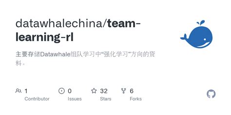 GitHub datawhalechina team learning rl 主要存储Datawhale组队学习中强化学习方向的资料