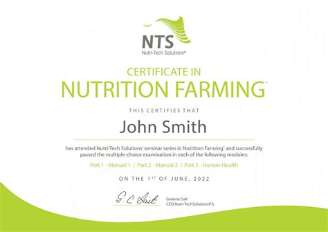 certificate in nutrition farming® nutri tech solutions pty ltd