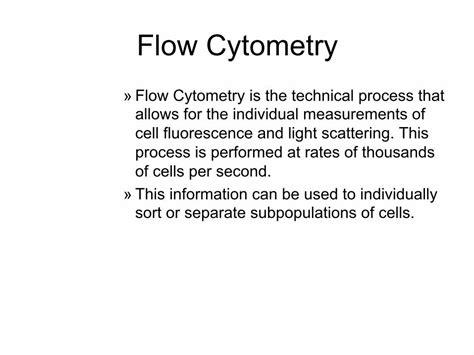 PDF Basic Principles In Flow Cytometryflowcytometry Berkeley Edu Pdfs Basic Flow Cytometry Pdf
