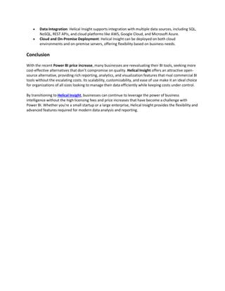 Navigating The Latest Power BI Price Increase Exploring Open Source BI With Helical Insight Pdf