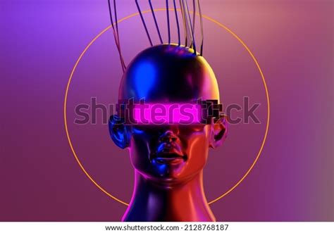메타버스 Vr 시뮬레이션 게임 사이버펑크 스타일 스톡 일러스트 2128768187 Shutterstock