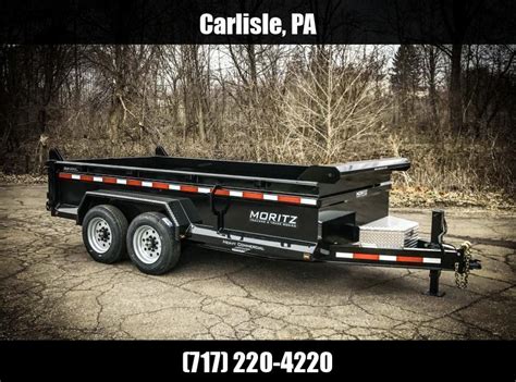 2025 Moritz 7x10 Low Profile Dump Trailer 9990 Gvw Dexter Axles Torsion Suspension Wet