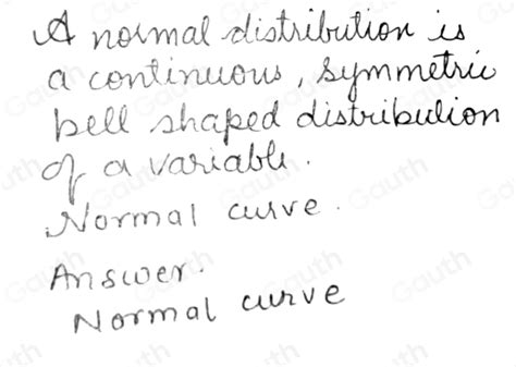 Solved What Do You Call A Continuous Symmetric And Bell Shaped
