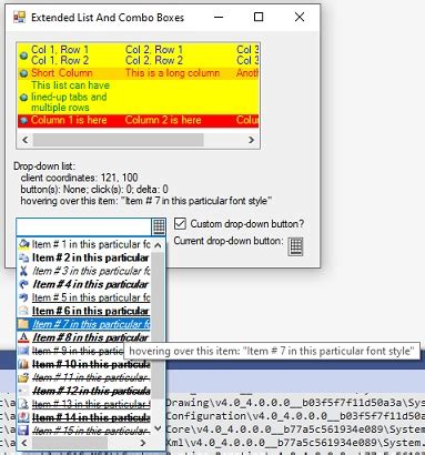 Extended Inherited Versions Of List And Combo Box Controls CodeProject