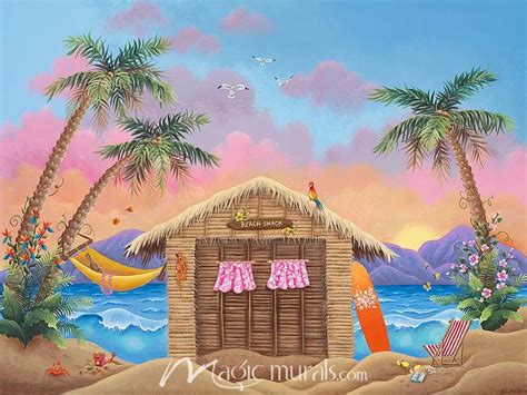 Beach Shack Wallpaper Wall Mural By Magic Murals