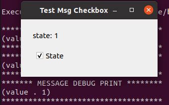 QT GUI Msg CheckBox GNU Radio