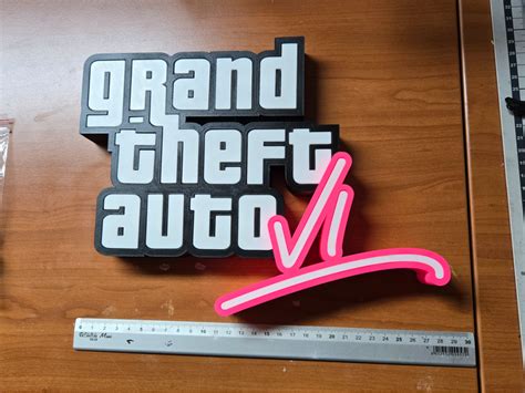Gta Vi 6 Logo Multi Parts No Ams Gta6 By S199 Makerworld Download