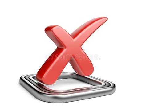 Check Box With Red Cros Check Mark Stock Illustration Illustration Of Poll Isolated 48199528