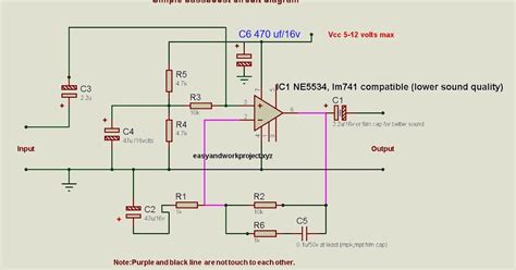 Simple Bass Booster Circuit Diagram