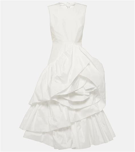 Bridal Radica Taffeta Midi Dress In White Roksanda Mytheresa
