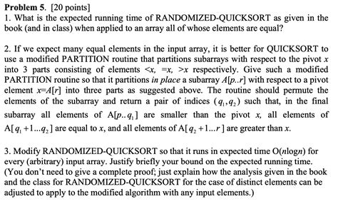 solved problem 5 [20 points] 1 what is the expected