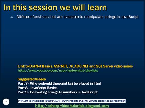 sql server and c video tutorial strings in javascript