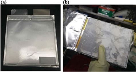 A Intact And B Disassembled 40 Ah Nmc Graphite Pouch Cells Used In