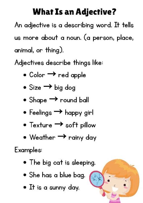 Adjectives Workbook For Primary Grades Describing Words Activities