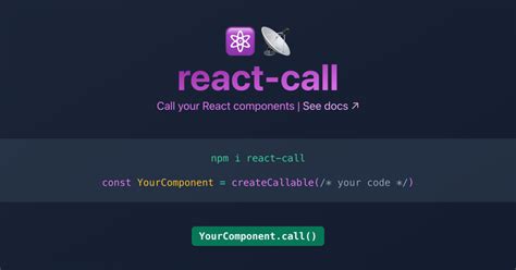 React Call Call Your React Components