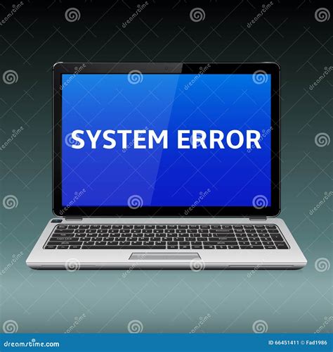 Laptop With System Error Message On Blue Screen Stock Illustration Illustration Of Dangerous