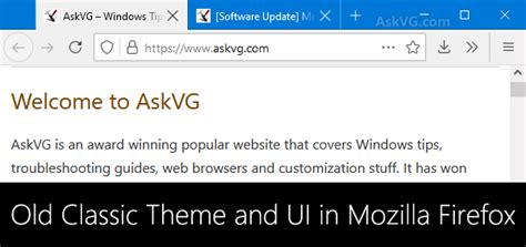Tip Restore Old Classic Theme And Ui In Firefox 89 And Later Versions