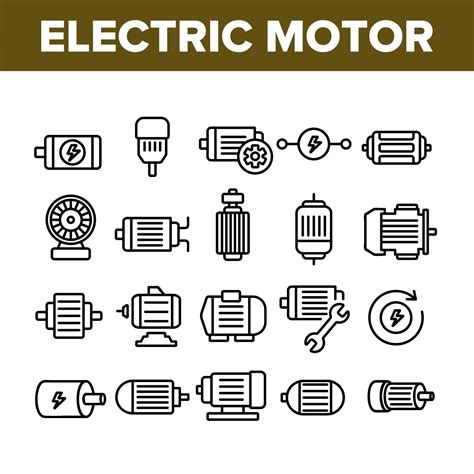 Electronic Motor Tool Collection Icons Set Vector 9951306 Vector Art At Vecteezy