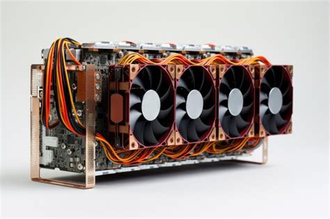 Premium Ai Image A Powerful Cryptocurrency Mining Rig With Multiple Gpus And Cooling Fans