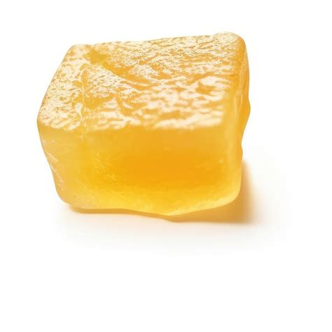 Premium Photo A Cube Of Honey Cube Is Sitting On A White Surface
