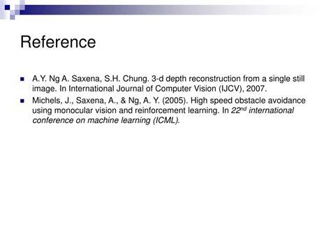 Ppt 3 D Depth Reconstruction From A Single Still Image Powerpoint