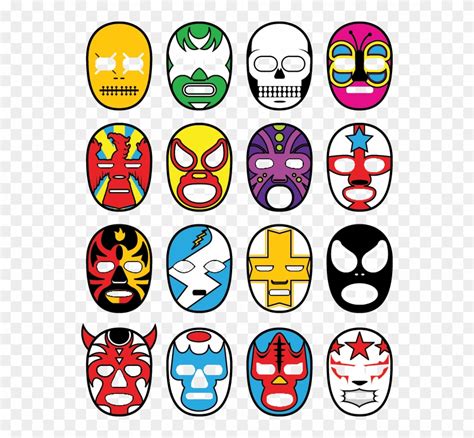 Mexican Wrestling Masks Design Clipart 4113649 Pinclipart